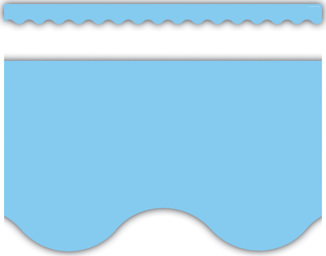 Light Blue Scalloped Border Trim – Learning Post & Toys