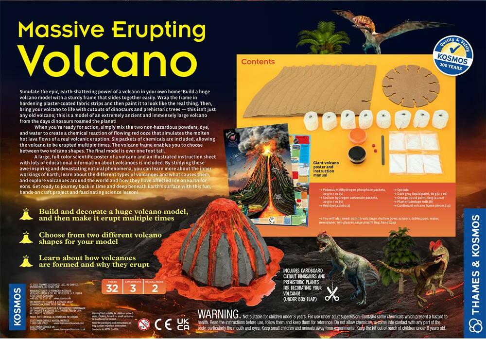 THAMES & KOSMOS MASSIVE ERUPTING VOLCANO STEM KIT | DIY GIANT VOLCANO ...