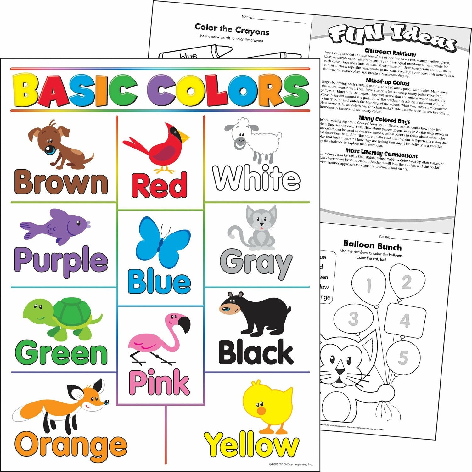 Basic Colors Learning Chart, 17" X 22" – Learning Post & Toys