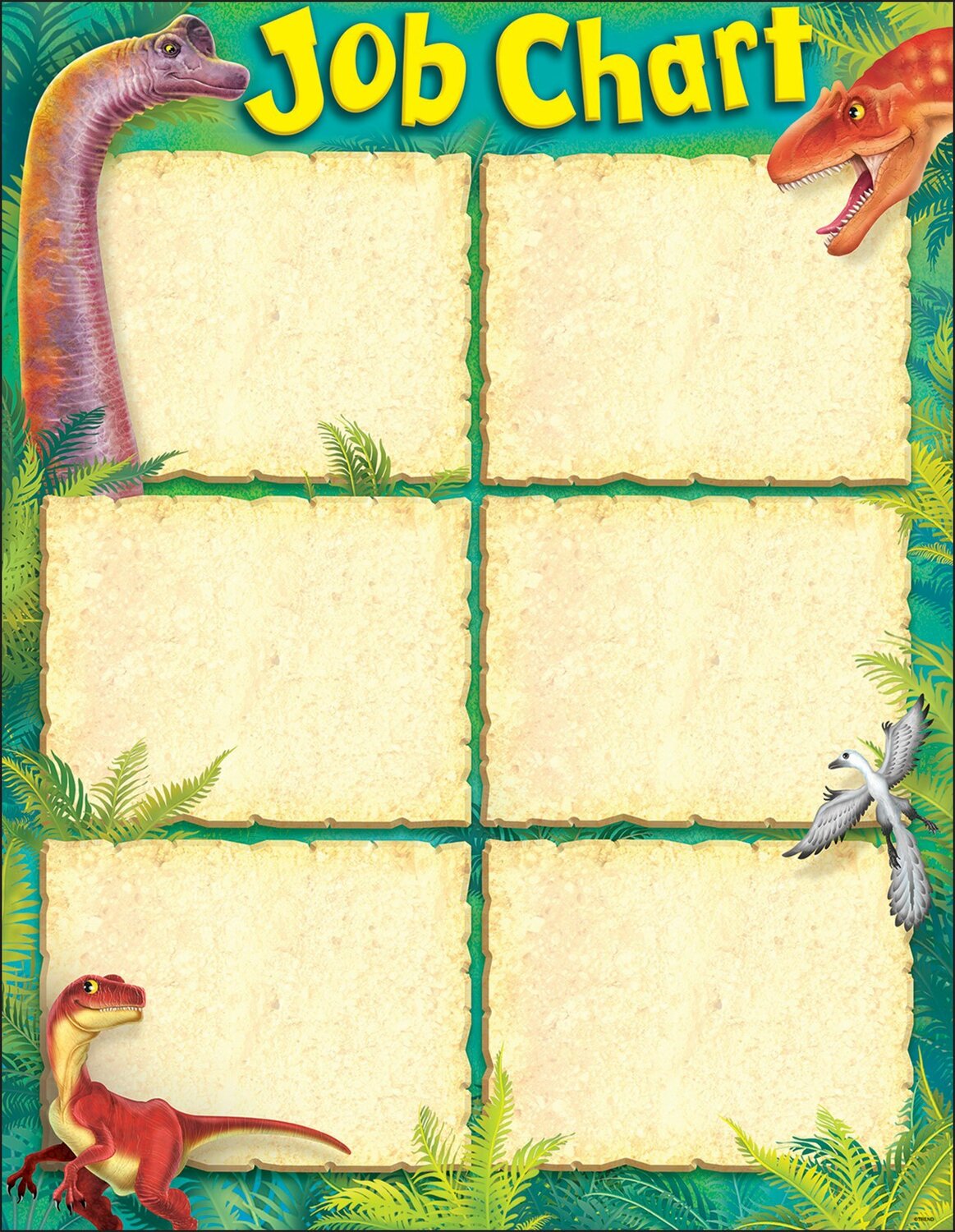 Job Chart Discovering Dinosaurs Learning Chart, 17" X 22" – Learning ...