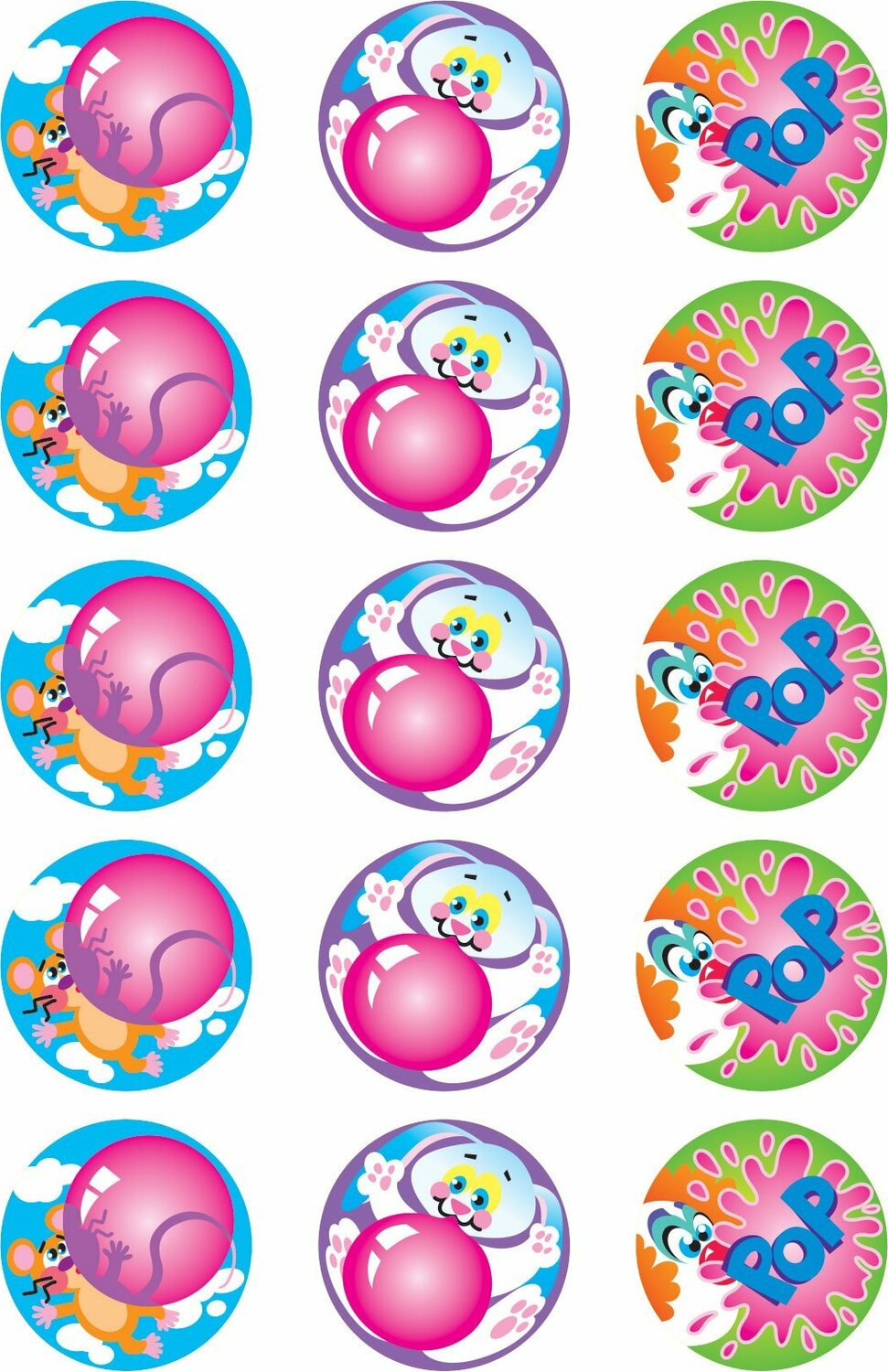 Blowing Bubbles/ Bubblegum Stinky Stickers, 60 Ct – Learning Post & Toys
